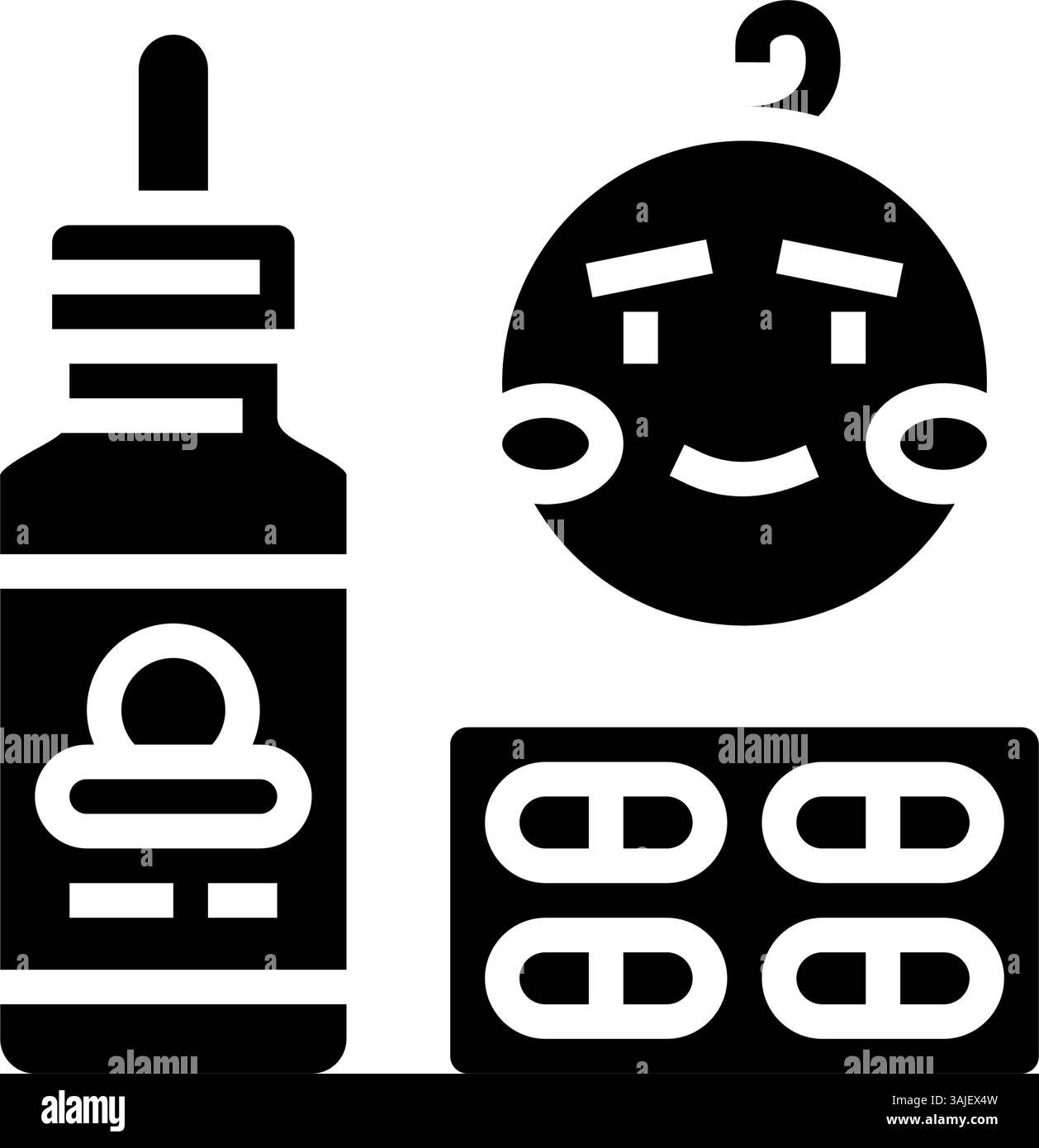pediatric medication child care nurse glyph icon vector illustration ...