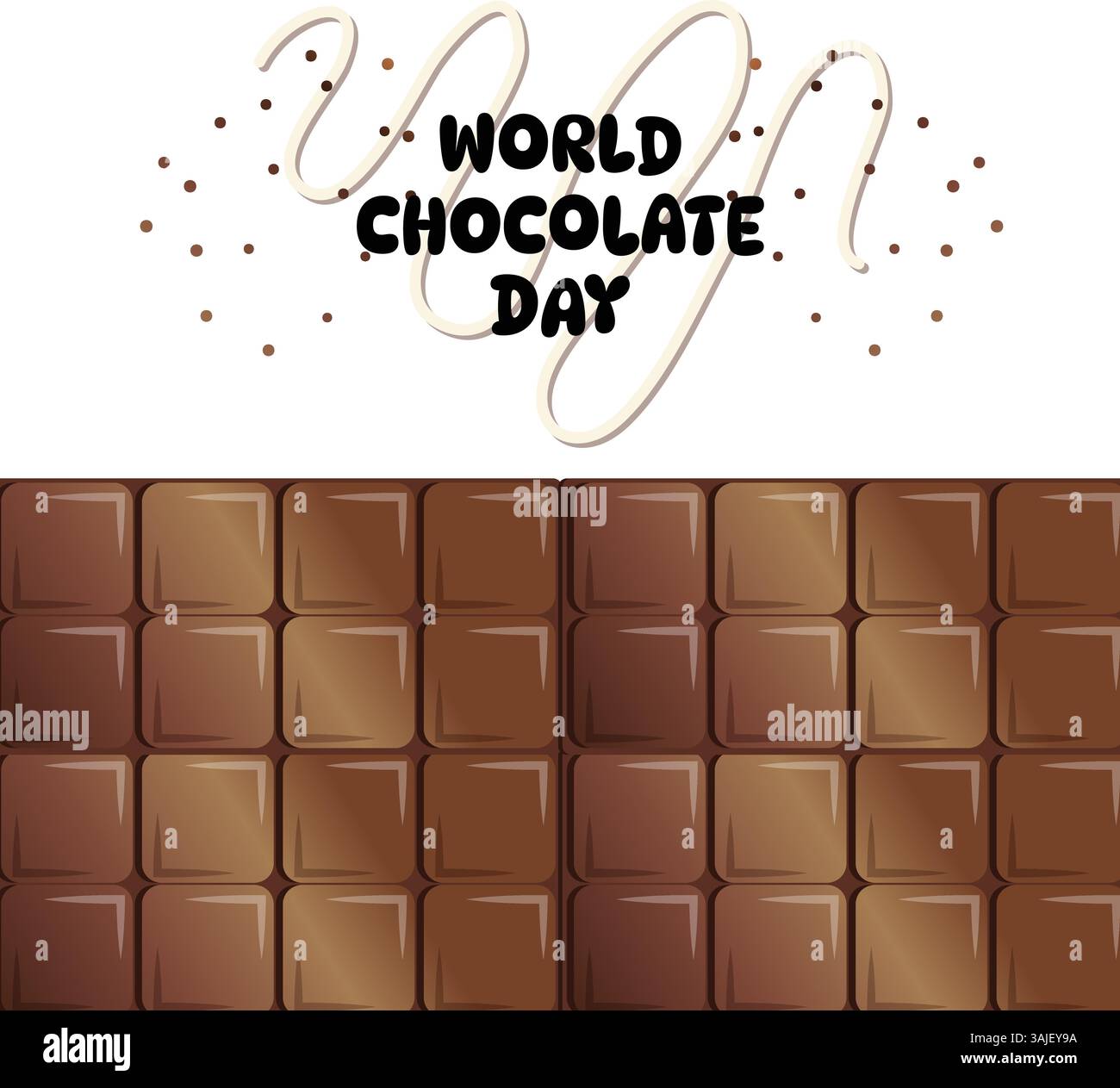 Chocolate world day vector cartoon frame Stock Vector Image & Art - Alamy