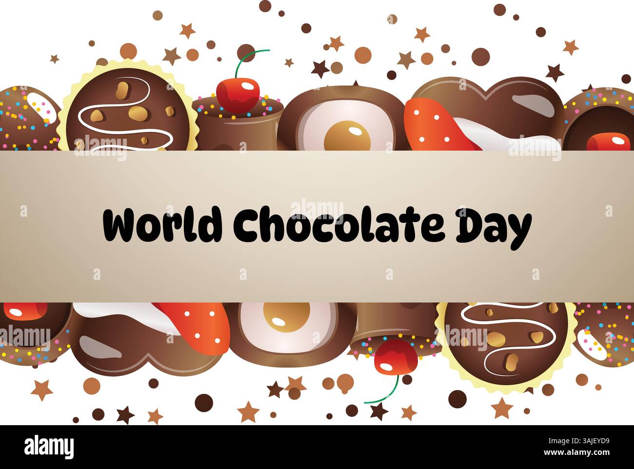 Brown world chocolate day Stock Vector Images - Alamy