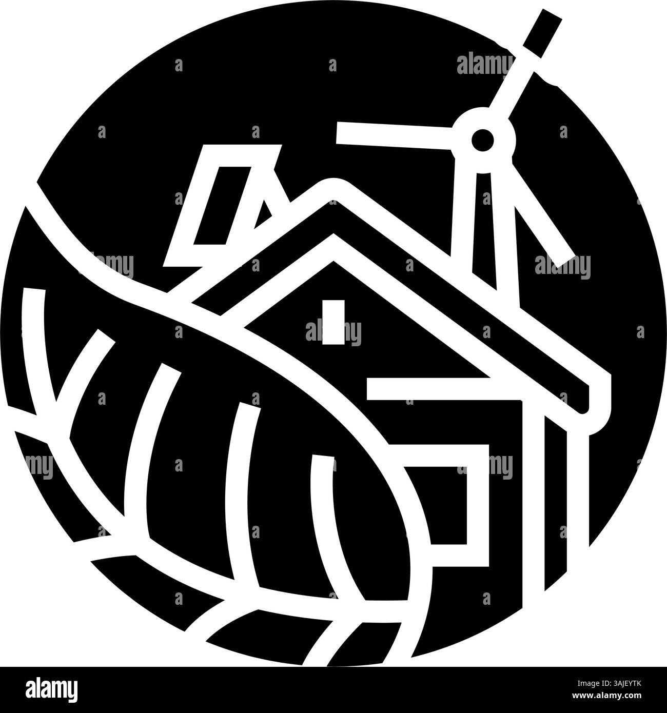 green home eco conscious glyph icon vector illustration Stock Vector ...