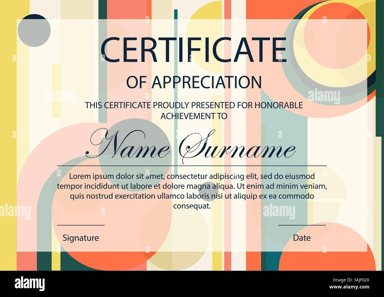 Certificate of appreciation. Modern abstract corporate diploma template ...