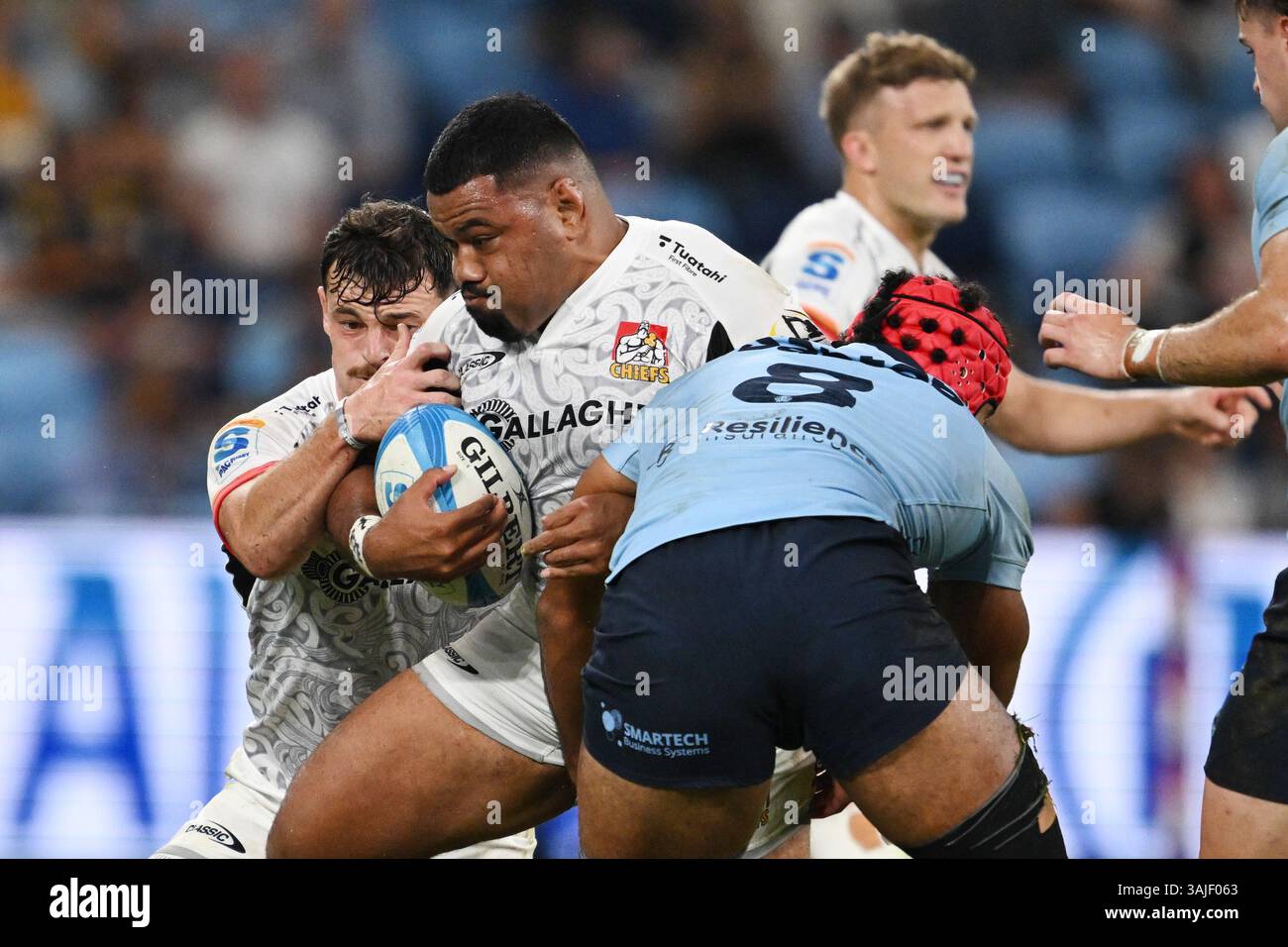 Sydney, Australia. 11th Apr, 2025. Samisoni Taukeiaho of the Chiefs is ...
