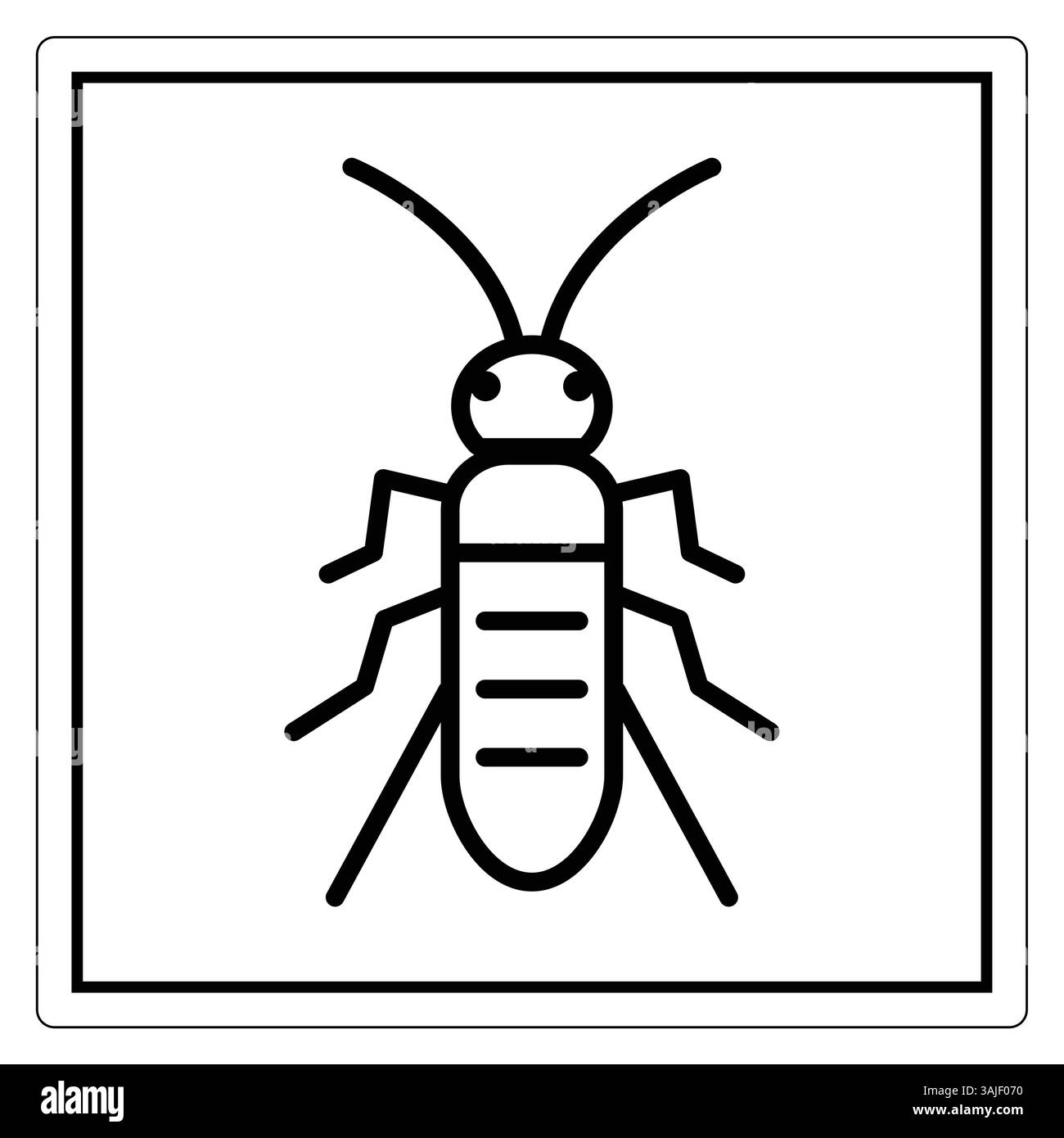 Simple Outline of an Insect for Educational Use Stock Vector Image ...