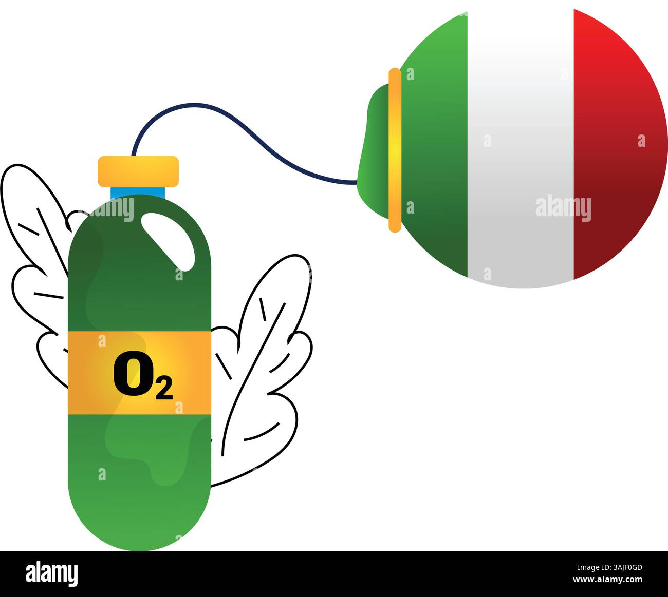 Oxygen vector cartoon illustration on the white background Stock Vector ...