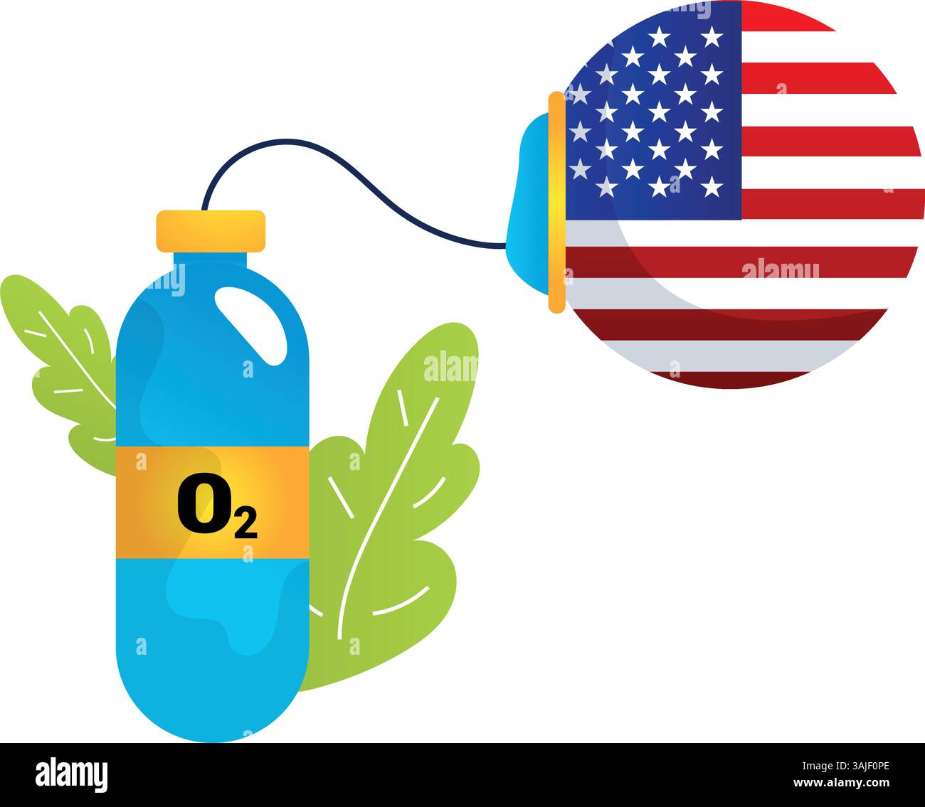 Oxygen vector cartoon illustration on the white background Stock Vector ...