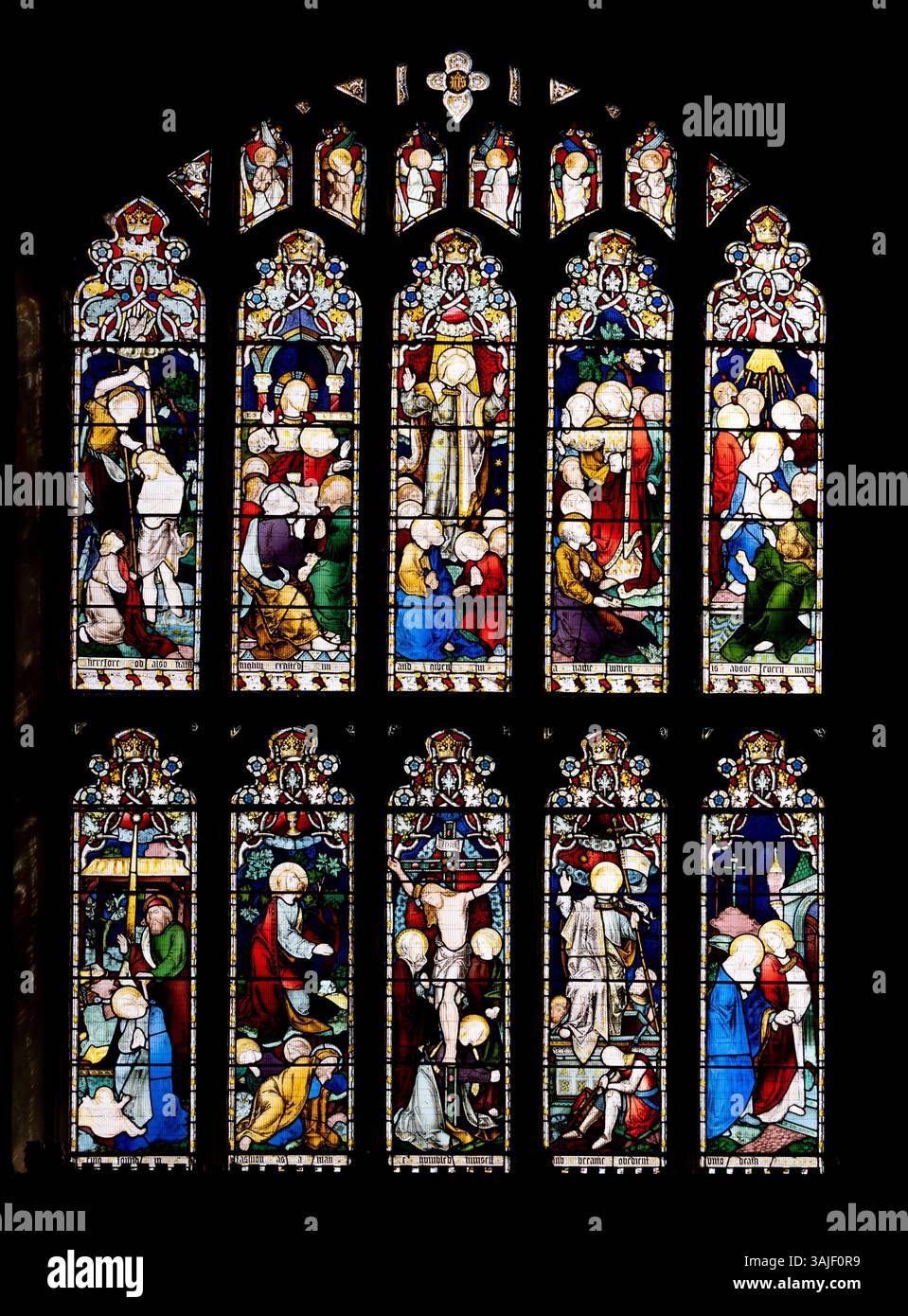 The east window, St. Mary the Virgin Church, Titchmarsh ...