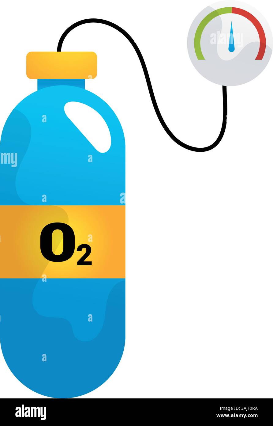 Oxygen vector cartoon illustration on the white background Stock Vector ...