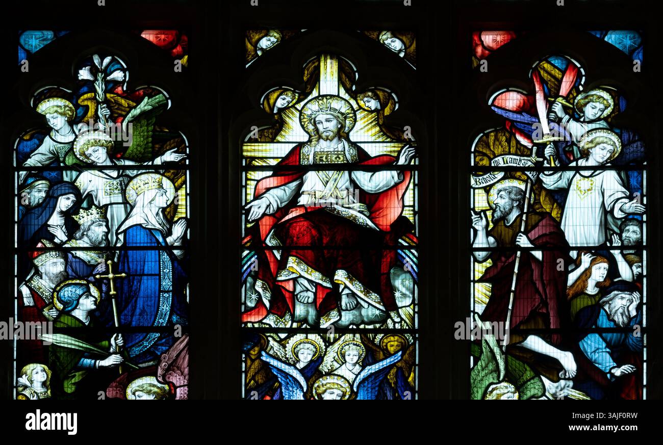 Stained glass in St. Mary the Virgin Church, Titchmarsh ...