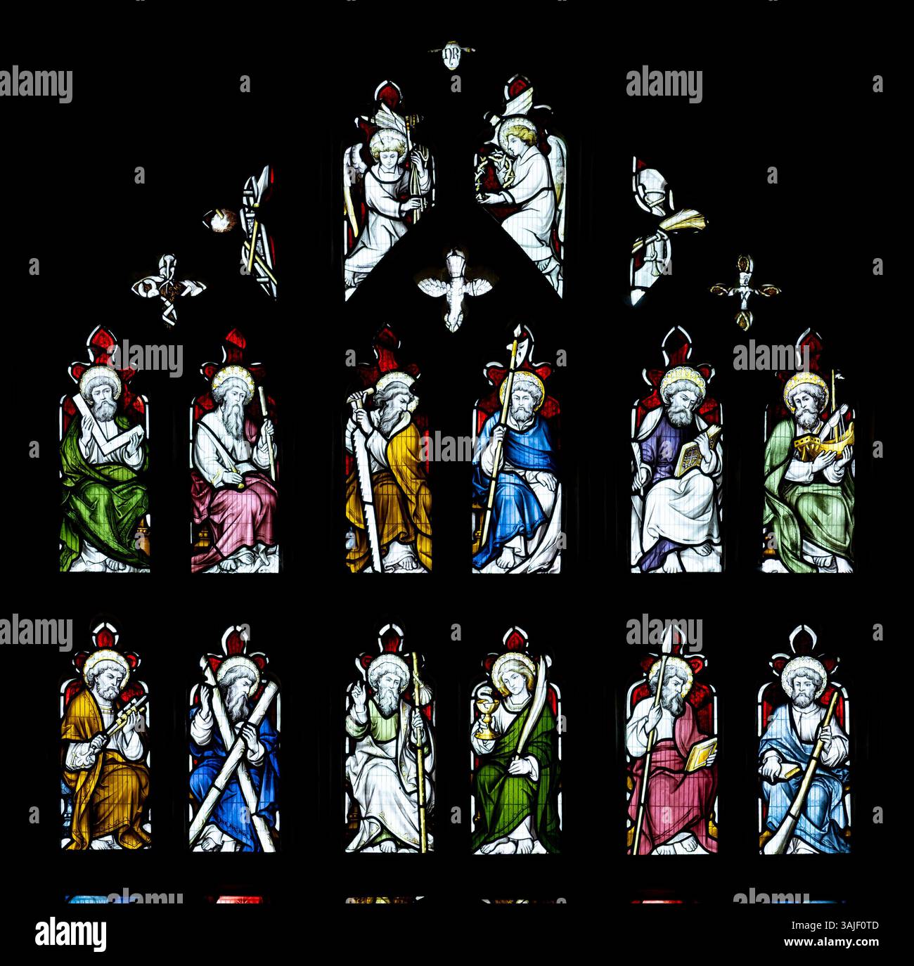 Stained glass in St. Mary the Virgin Church, Titchmarsh ...