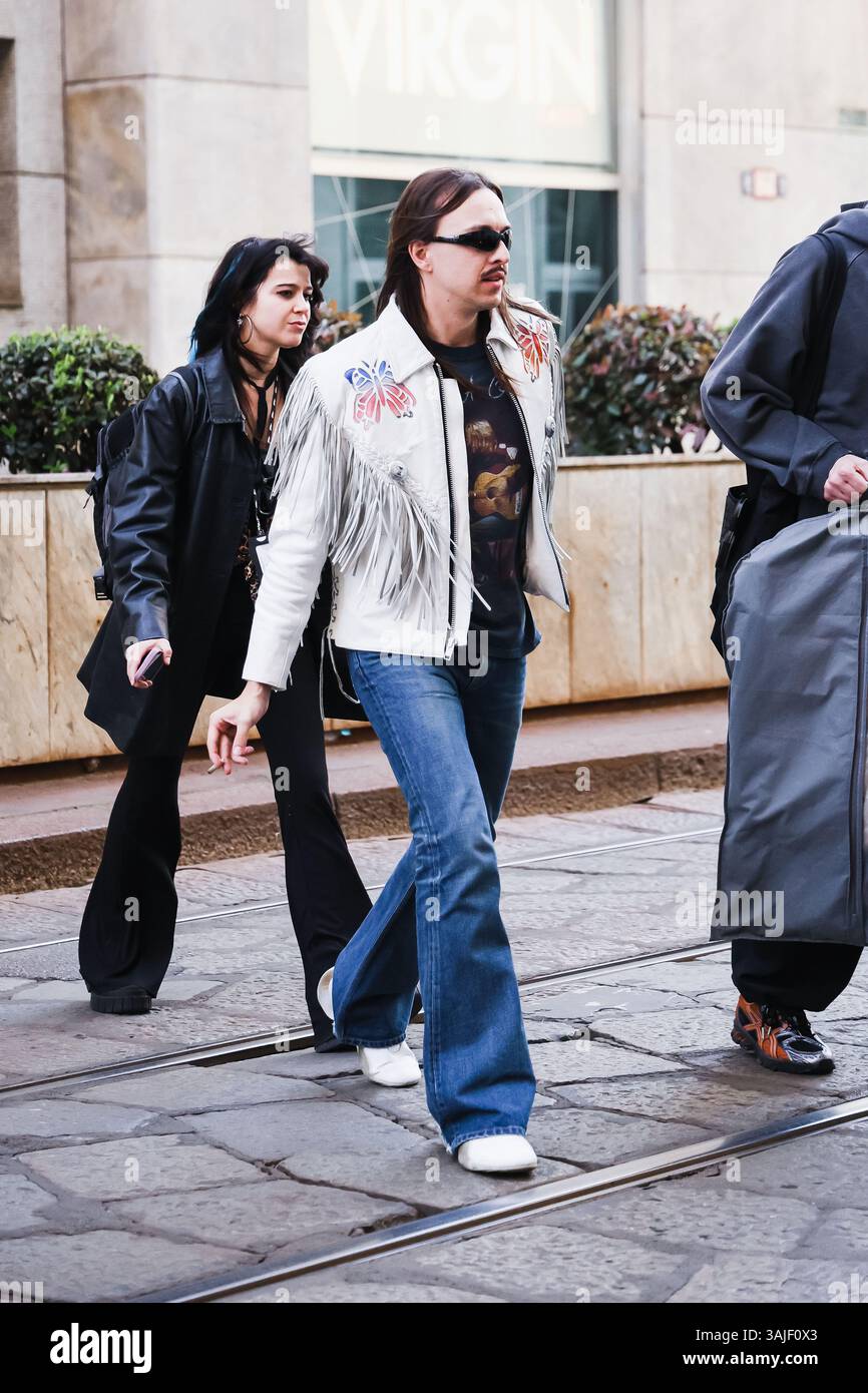 Milan, Italy. 11th Apr, 2025. Milan, Celebrity Sightings - Tommy Cash ...
