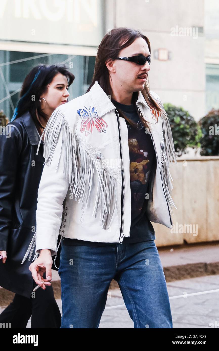 Milan, Italy. 11th Apr, 2025. Milan, Celebrity Sightings - Tommy Cash ...