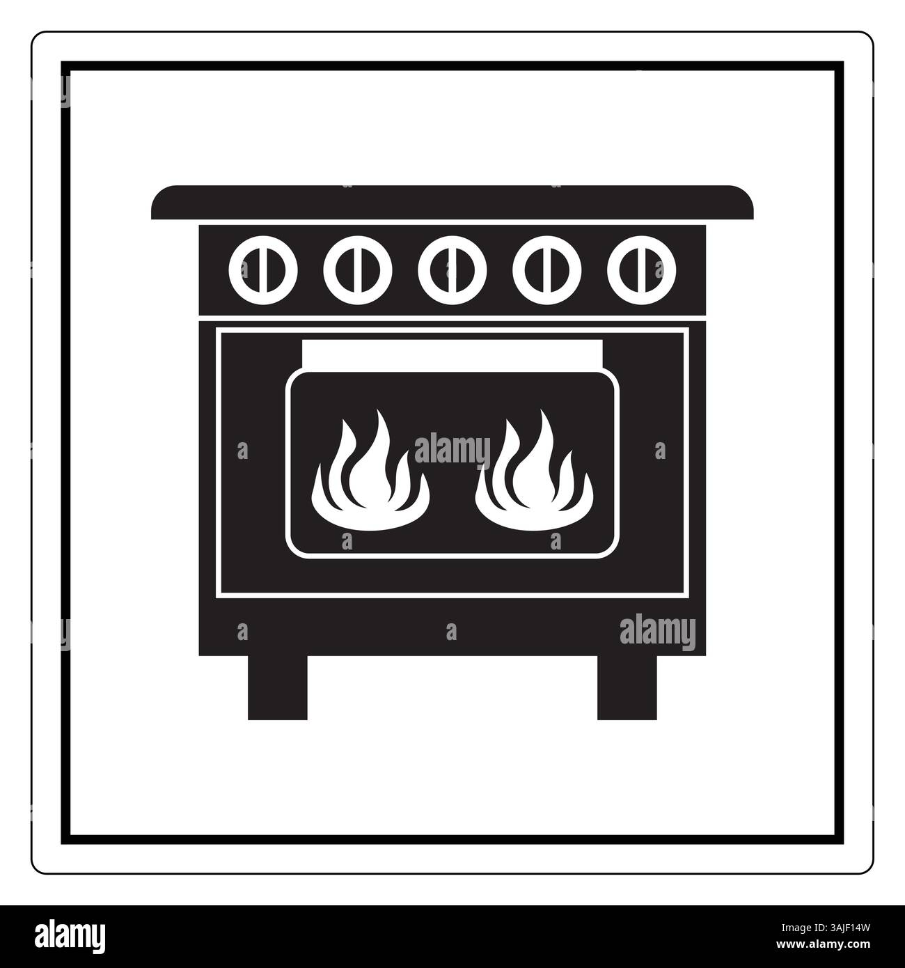 Flames cooking kitchen Stock Vector Images - Alamy