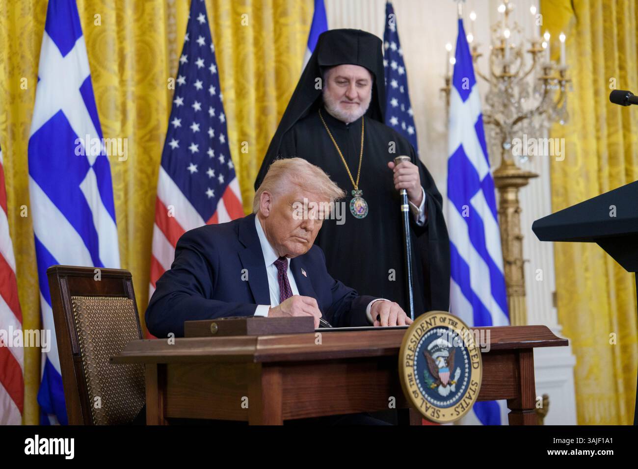 WASHINGTON DC, USA - 24 March 2025 - US President Donald J Trump signs ...