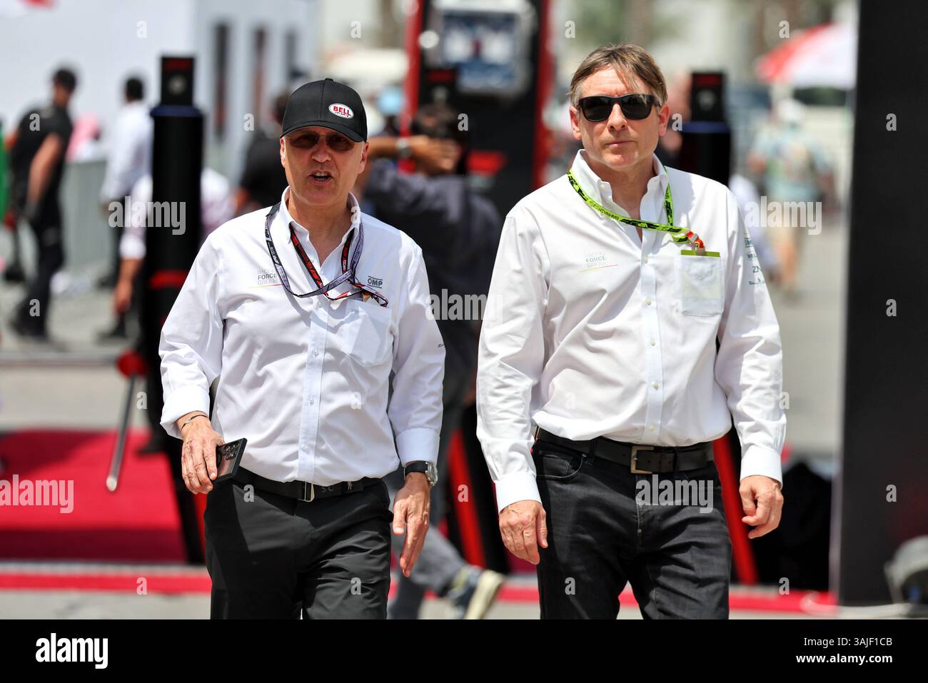Stephane Cohen (BEL) Bell Helmets CEO (Left). 11.04.2025. Formula 1 ...