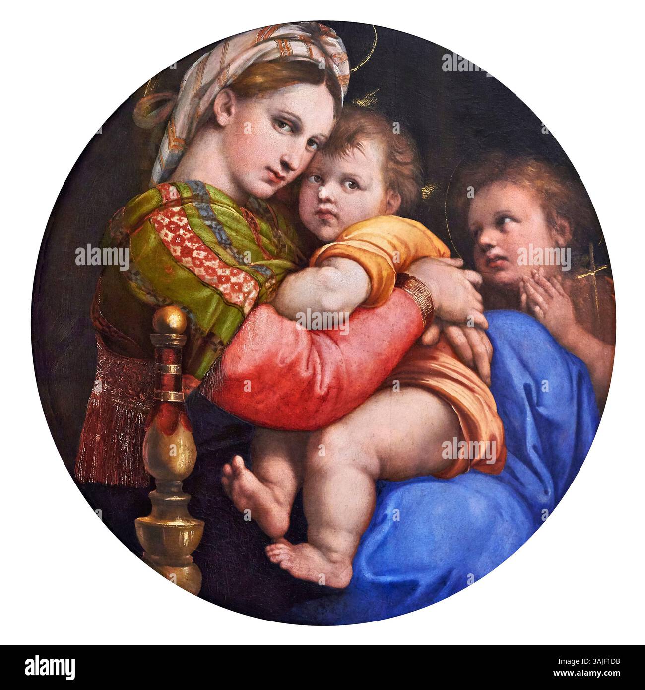 Madonna col Bambino e S.Giovannino detta Madonna della Seggiola - olio ...