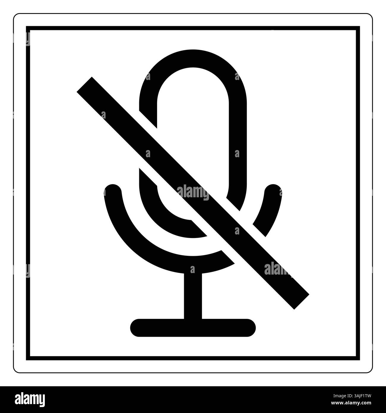 Do not record,Do not use Microphone icon,Speaker symbol Stock Vector ...