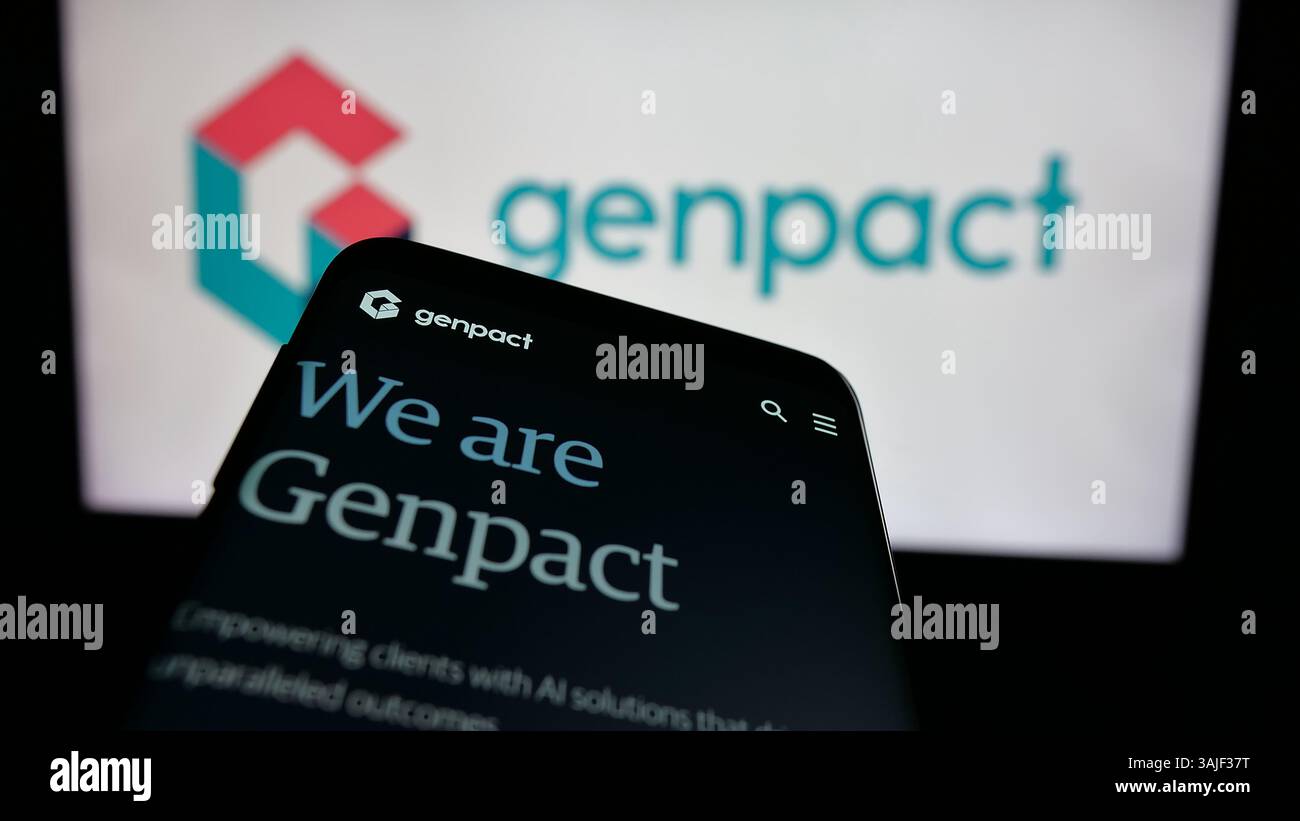 In this photo illustration, a smartphone with the website of US ...
