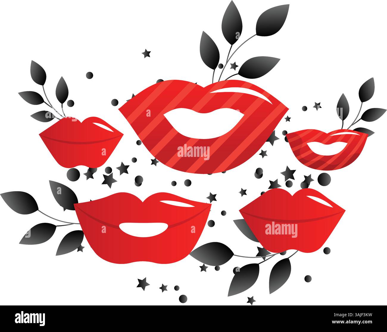 International kissing day, vector cartoon illustration Stock Vector ...