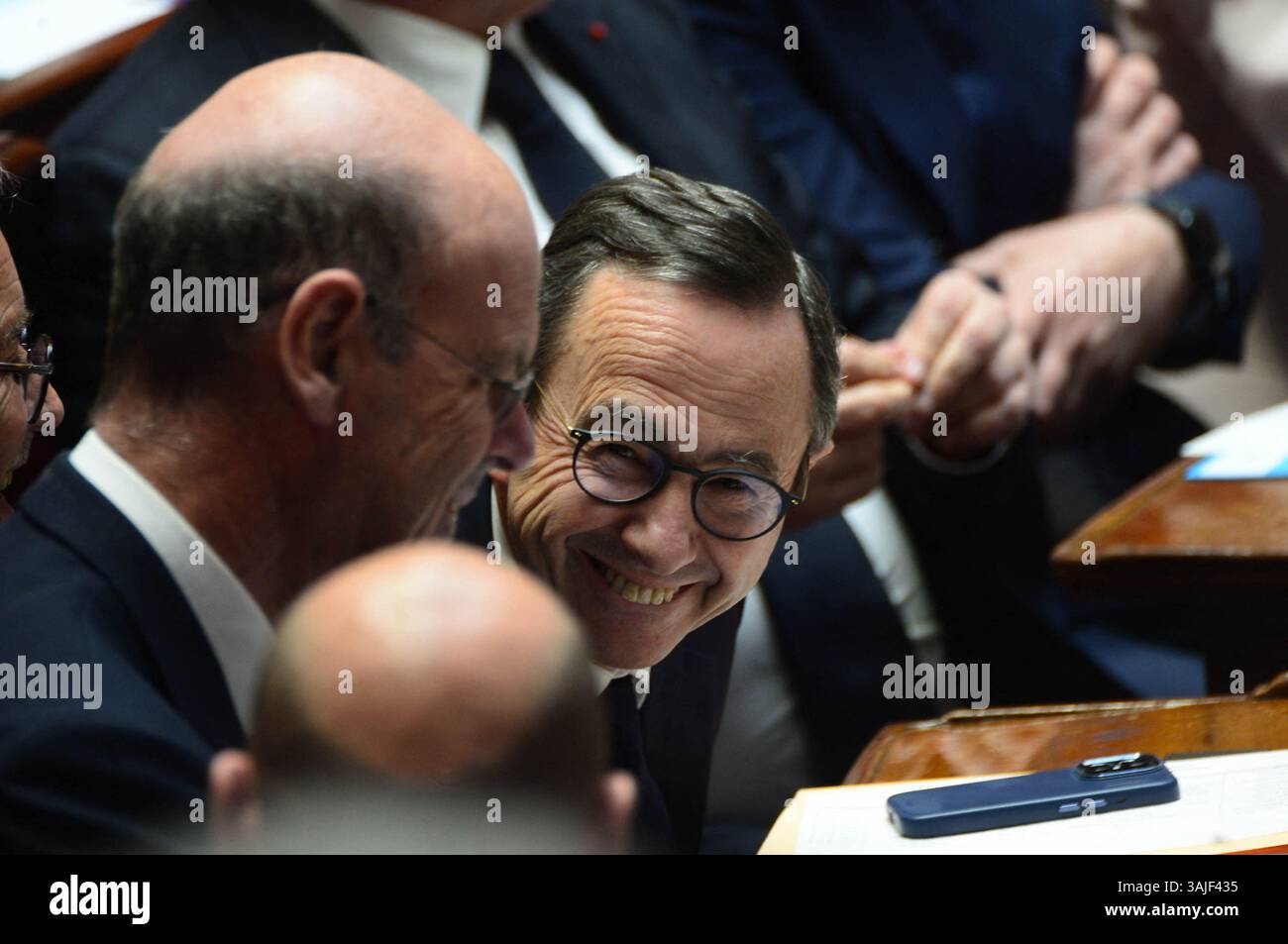 Bruno RETAILLEAU, Minister of State, Minister of the Interior during a ...