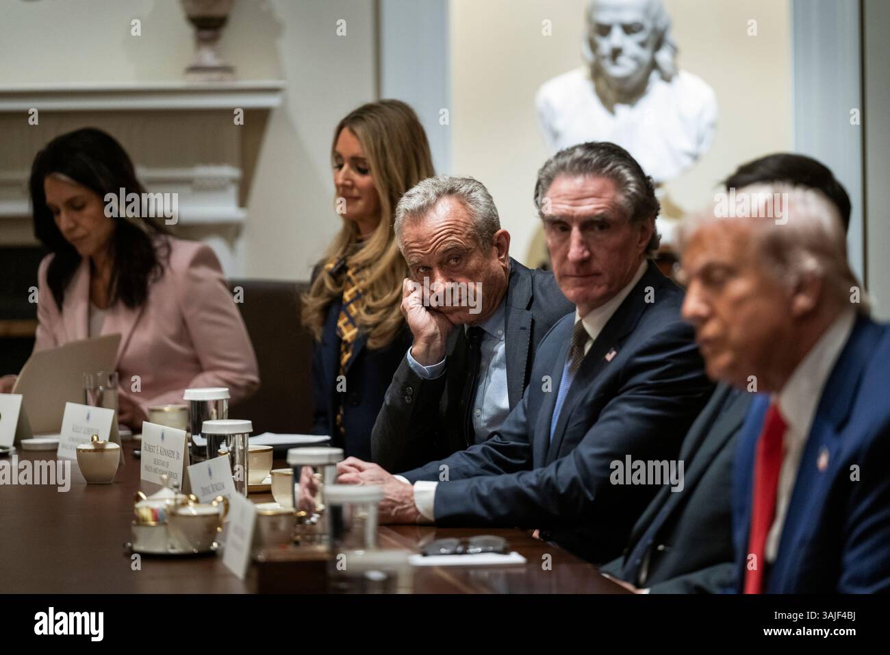 WASHINGTON DC, USA - 10 April 2025 - US President Donald Trump holds a ...