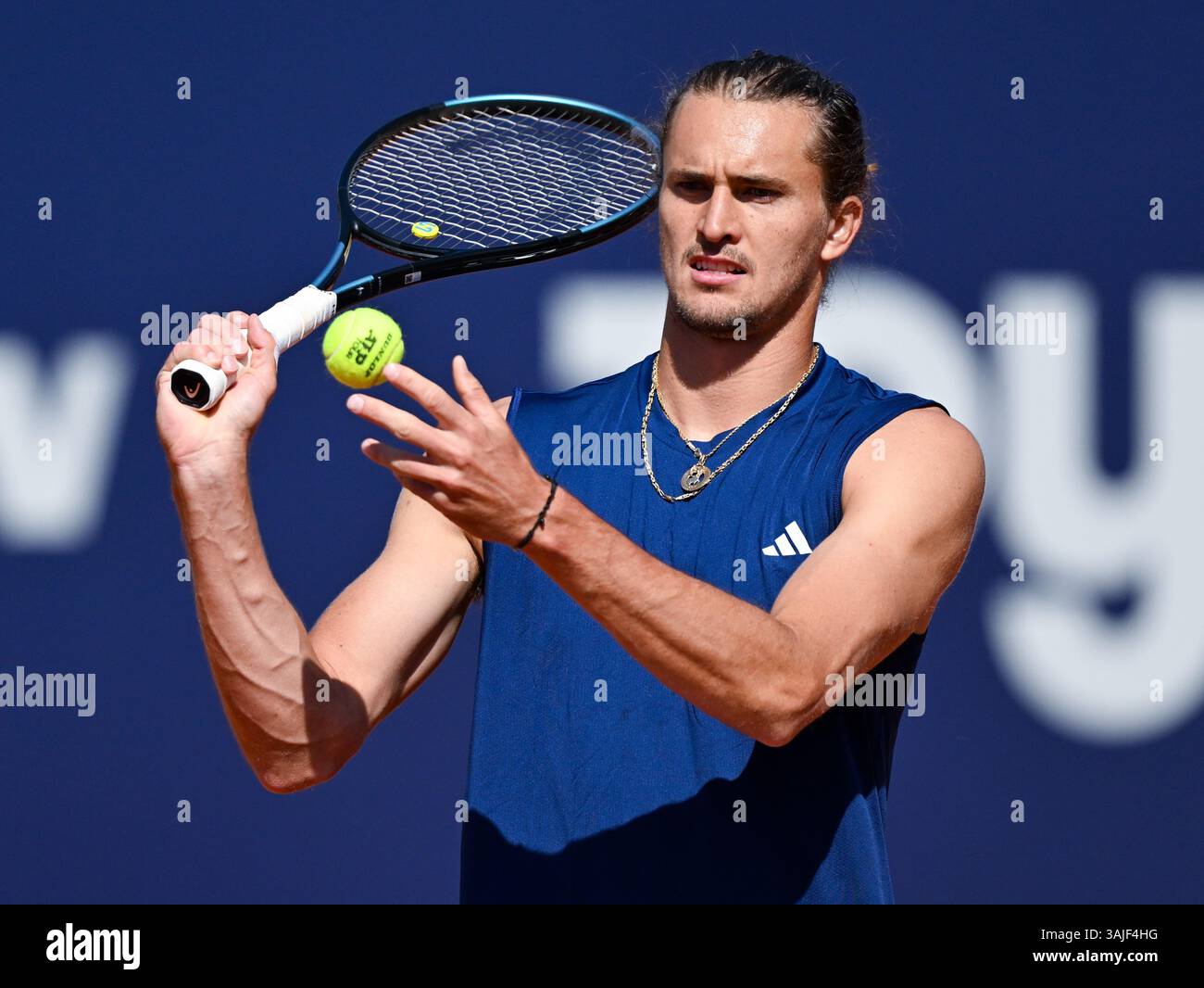 Munich, Germany. 11th Apr, 2025. Tennis: ATP Tour - Munich, opening press conference. Alexander ...