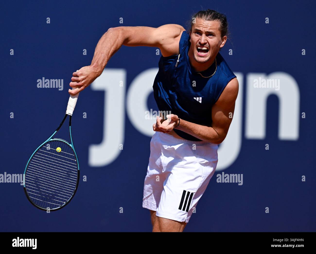 Munich, Germany. 11th Apr, 2025. Tennis: ATP Tour - Munich, opening press conference. Alexander ...