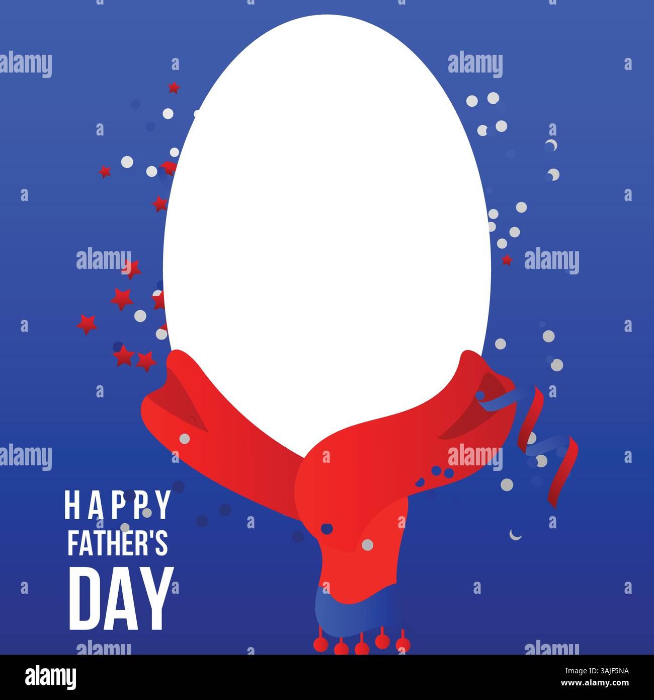 Happy Fathers day, vector cartoon square frame Stock Vector Image & Art ...