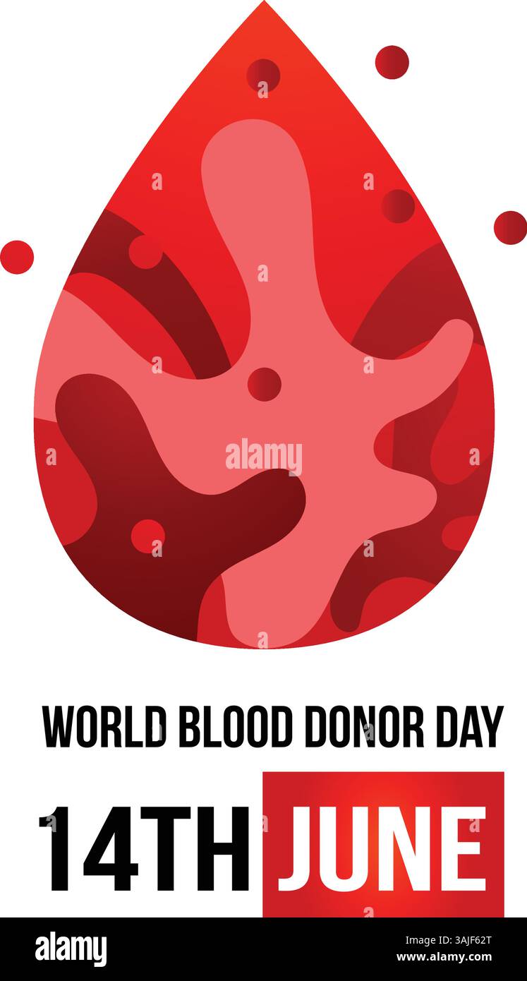 World blood day, vector cartoon illustration Stock Vector Image & Art ...