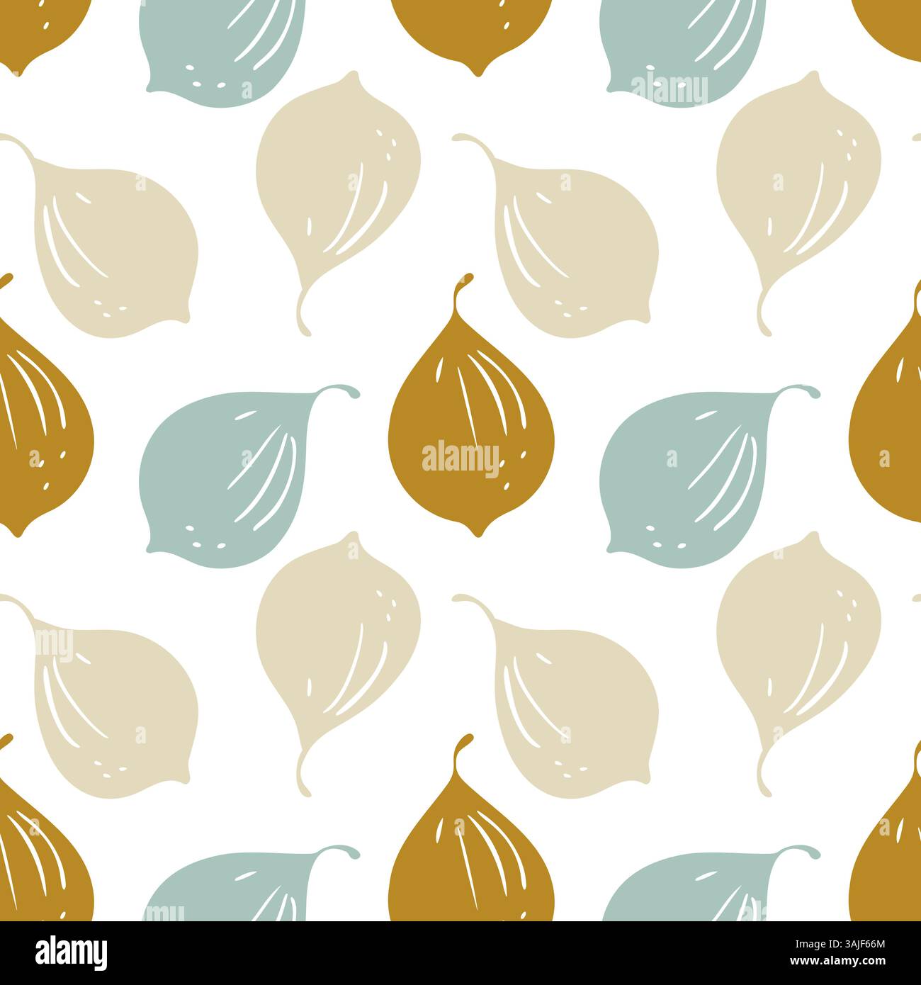 Fig. Pattern with stylized figs in pastel colors on white background ...