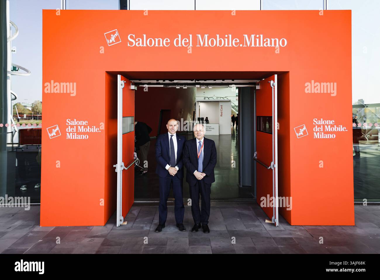 Milan, Italy. 11th Apr, 2025. Milan, Institutional visits to the Salone ...