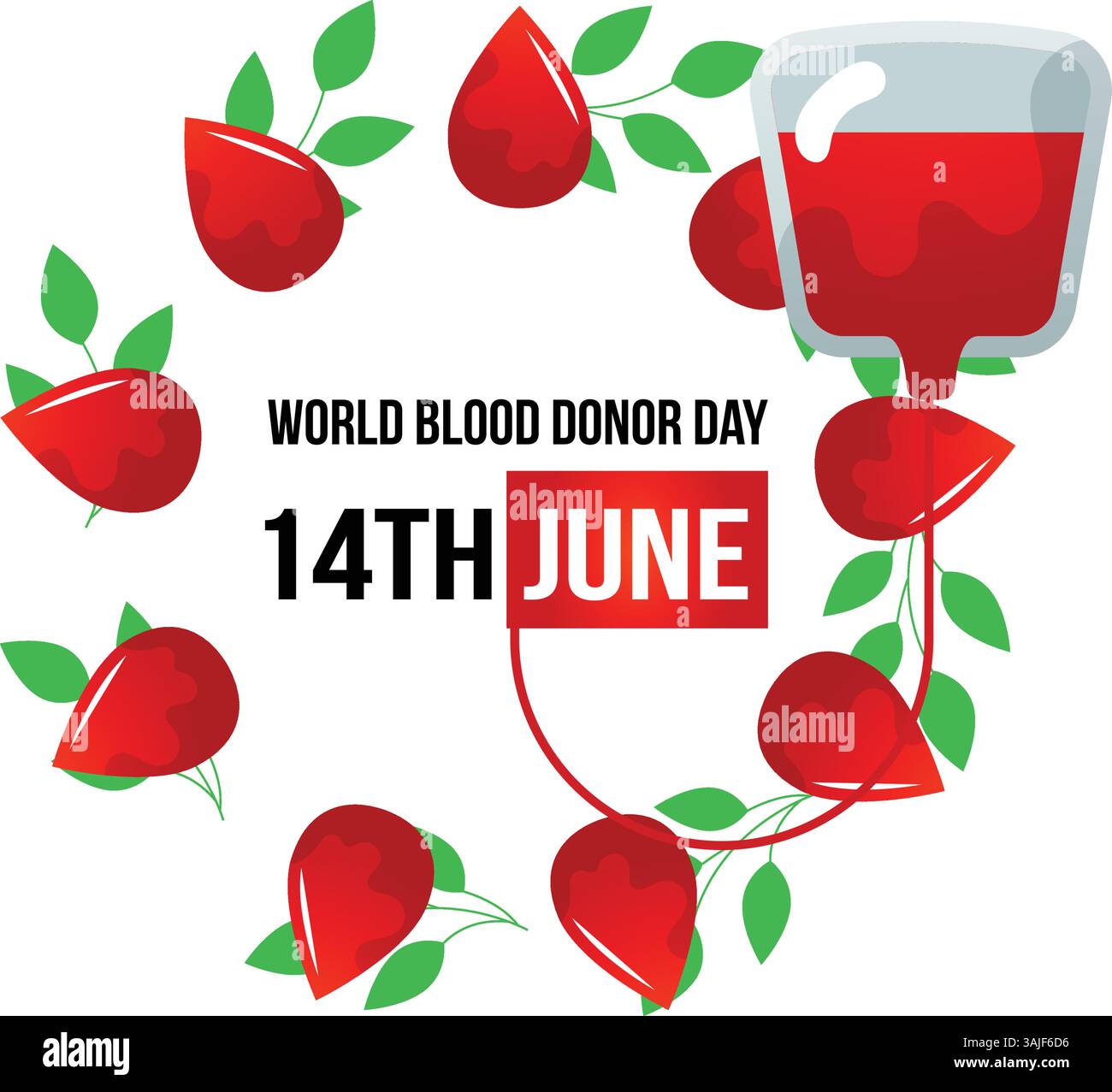 World blood day, vector cartoon illustration Stock Vector Image & Art ...