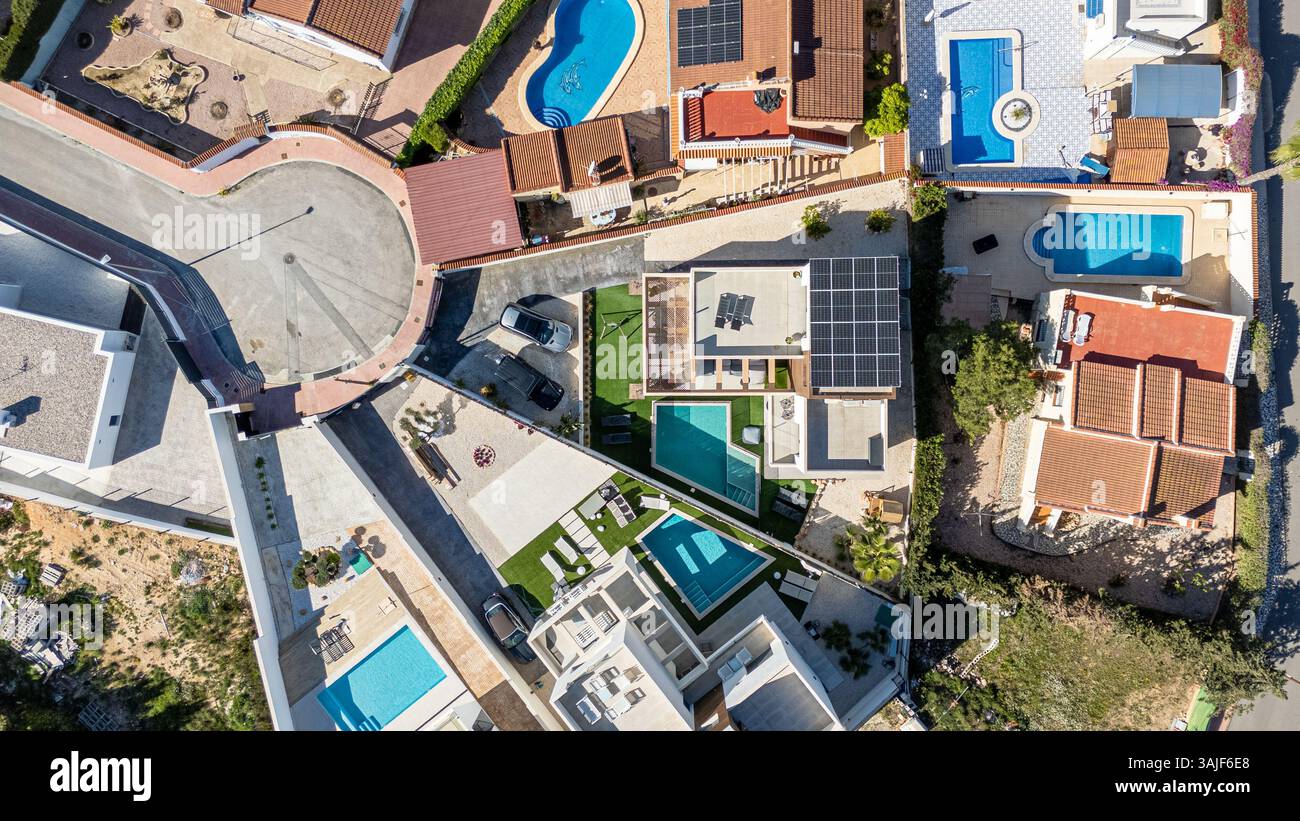 Aerial top view several pools hi-res stock photography and images - Alamy