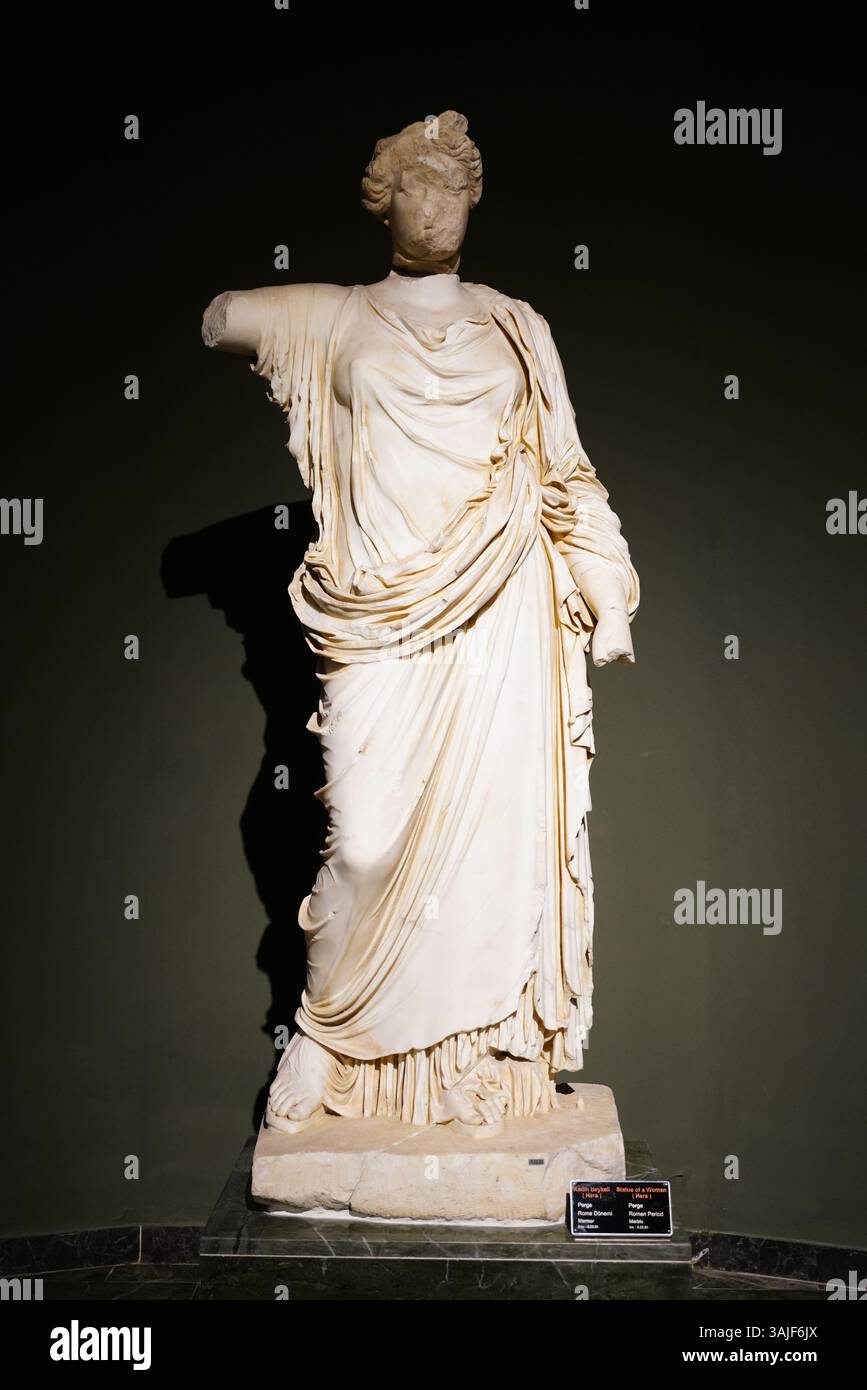 ANTALYA, TURKIYE - MARCH 23, 2025: Hera Statue in Antalya Archeological ...