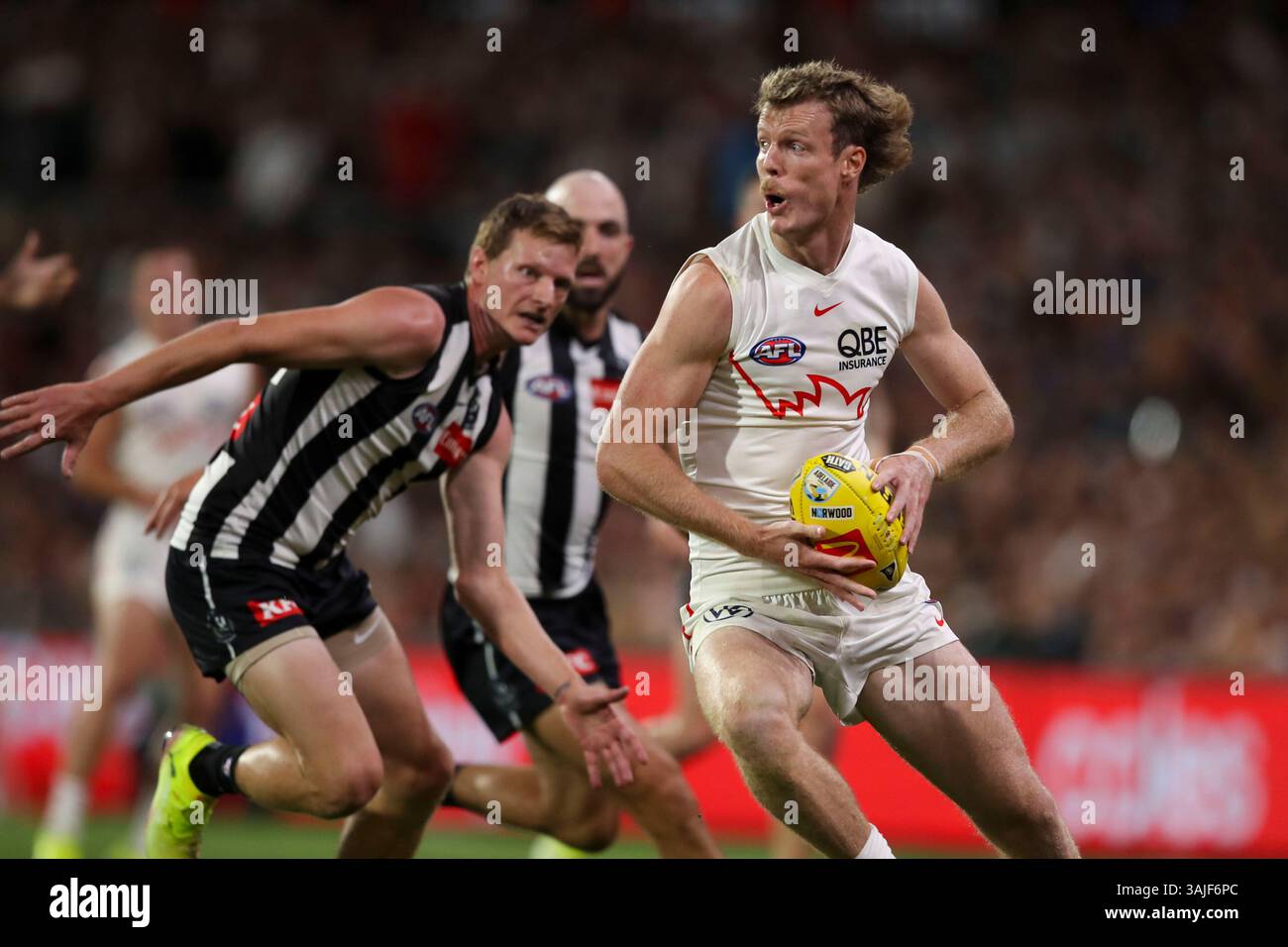 Adelaide, Australia. 11th Apr, 2025. Nick Blakey of the Swans during ...