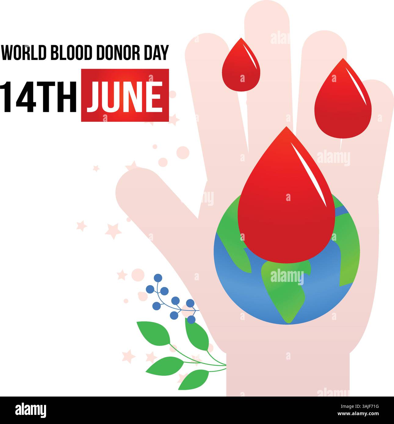 World blood day, vector cartoon illustration Stock Vector Image & Art ...