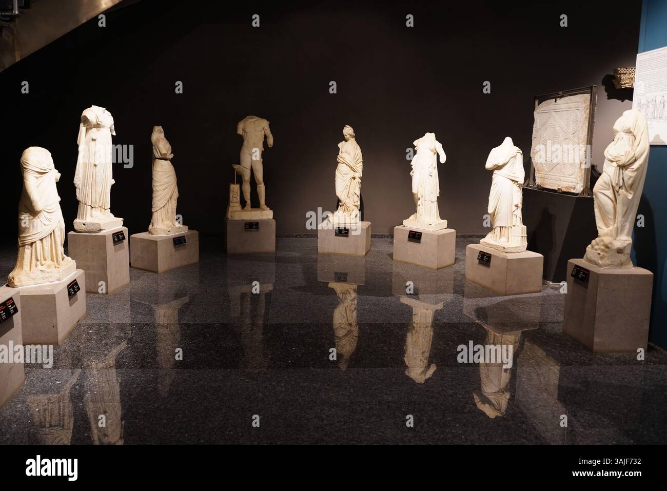 ANTALYA, TURKIYE - MARCH 23, 2025: Statues in Antalya Archeological ...