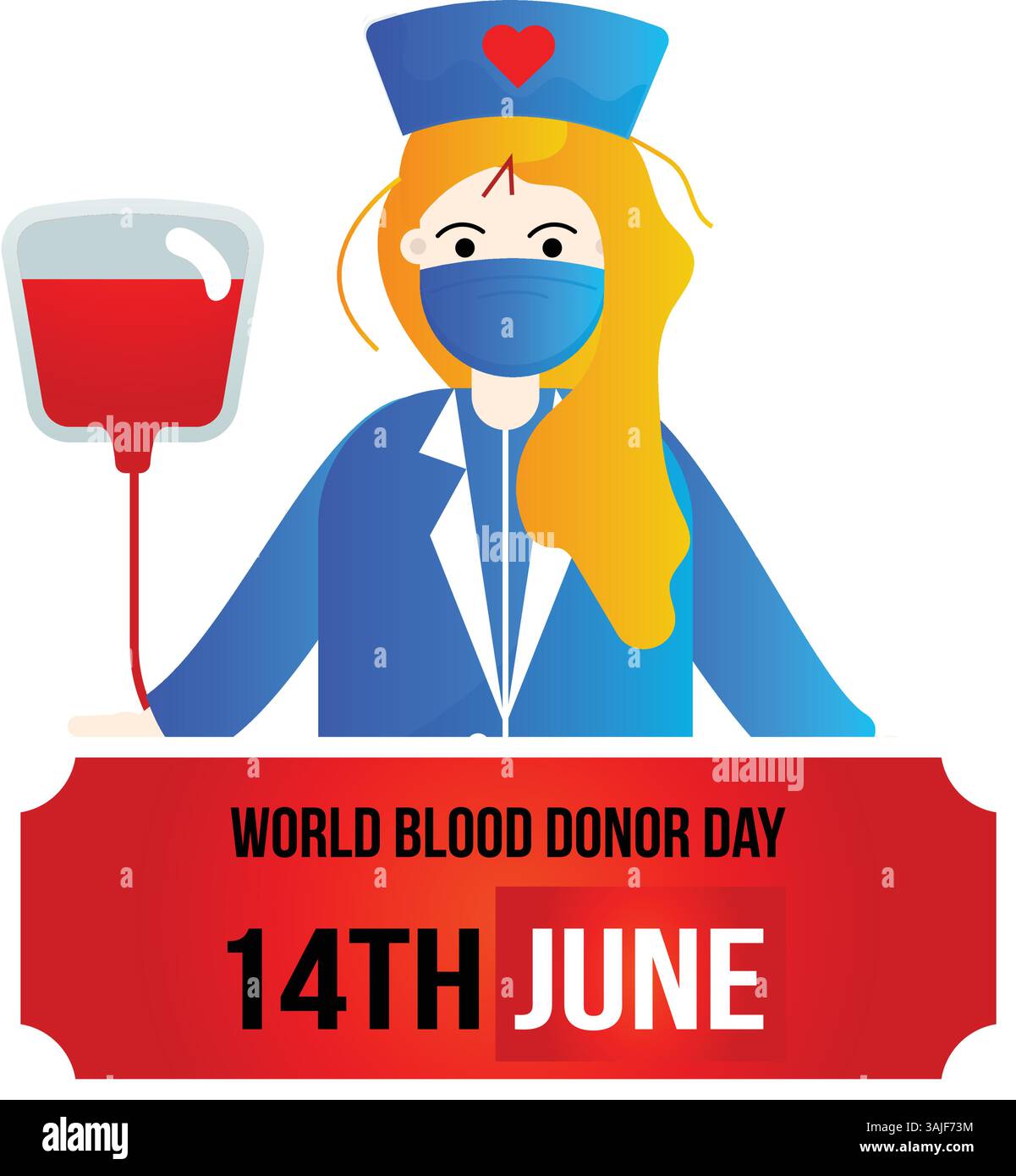 World blood day, vector cartoon illustration Stock Vector Image & Art ...
