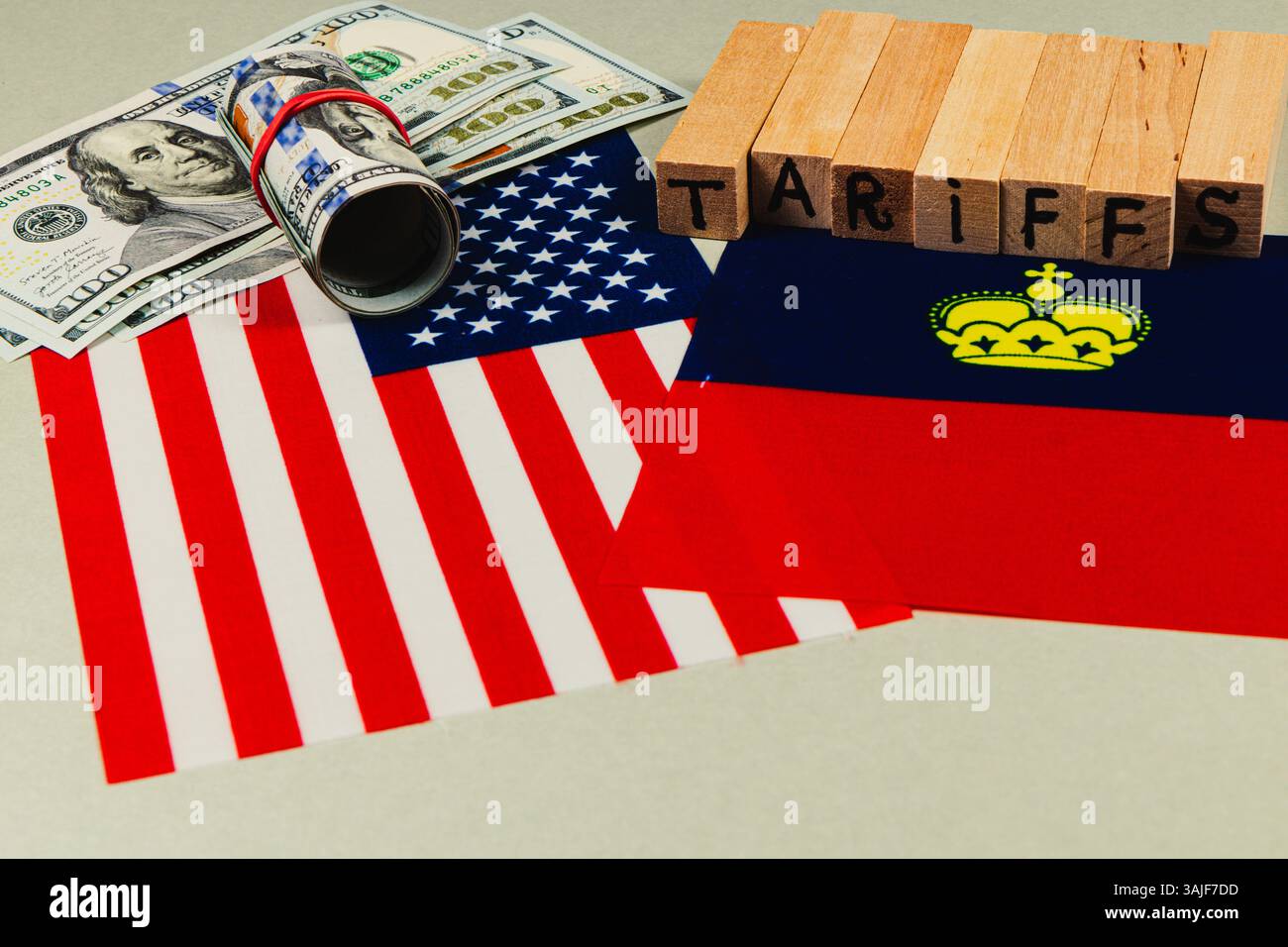 Visual representation of trade dynamics featuring U.S. currency and ...
