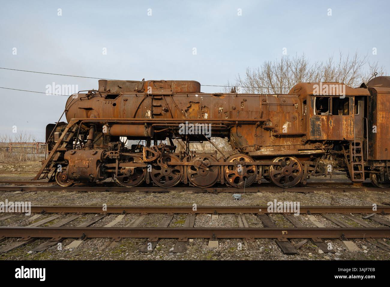 Old rusty abandoned steam locomotive Stock Photo - Alamy