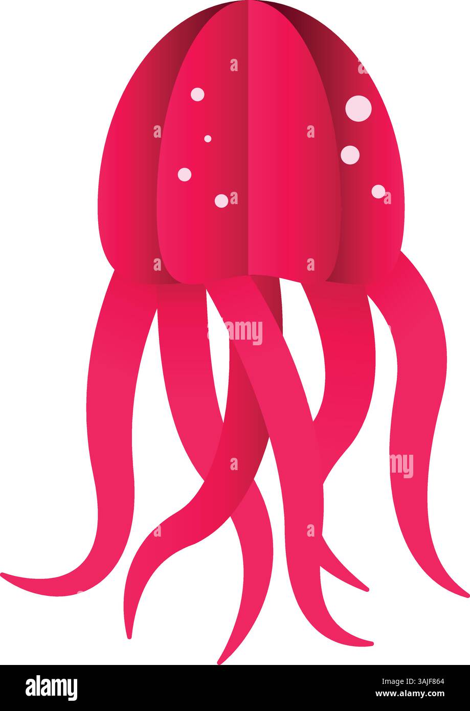Octopus paper cut vector illustration Stock Vector Image & Art - Alamy