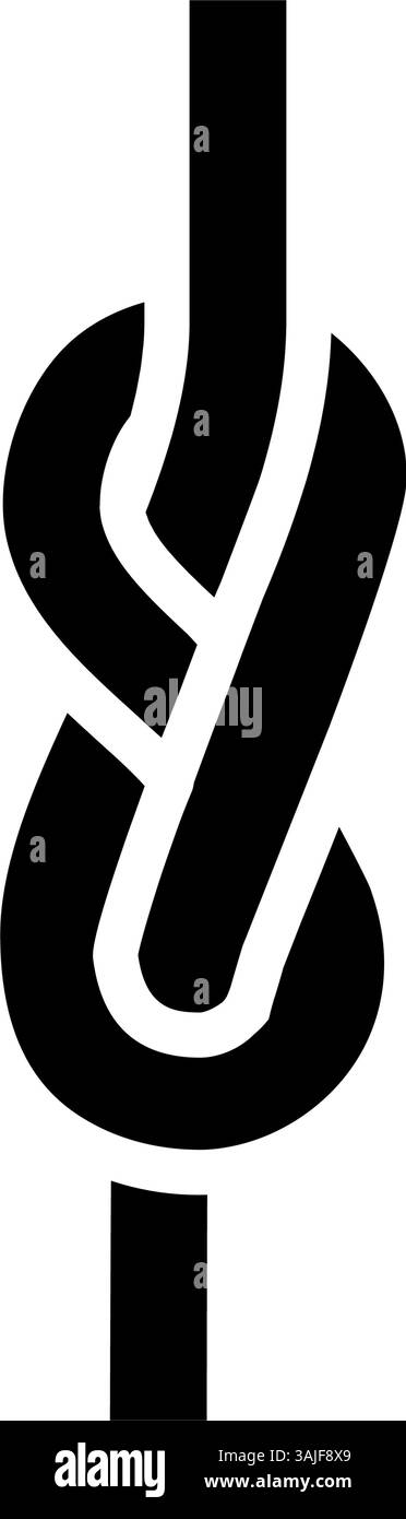 figure eight nautical knot glyph icon vector illustration Stock Vector ...