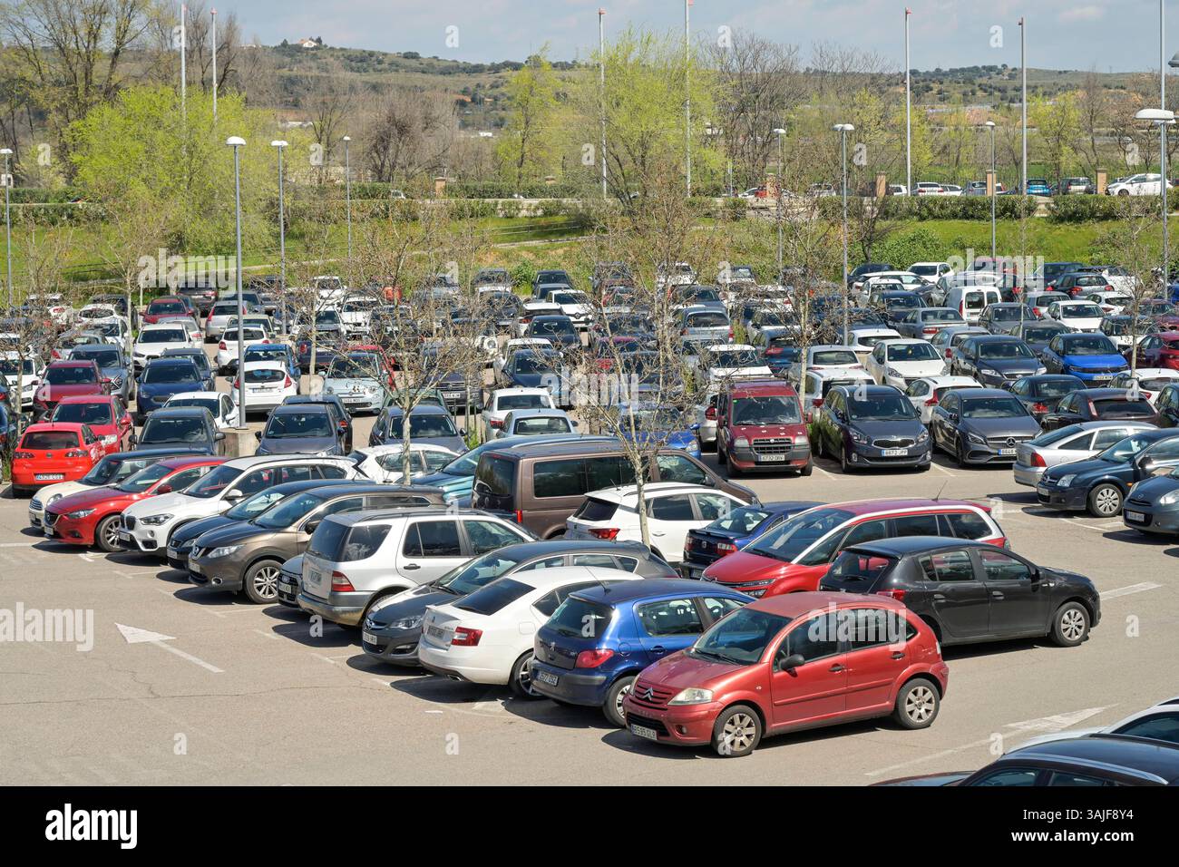 Autos Parkplatz Pase de la Rosa, Toledo, Spanien *** Cars Parking lot ...
