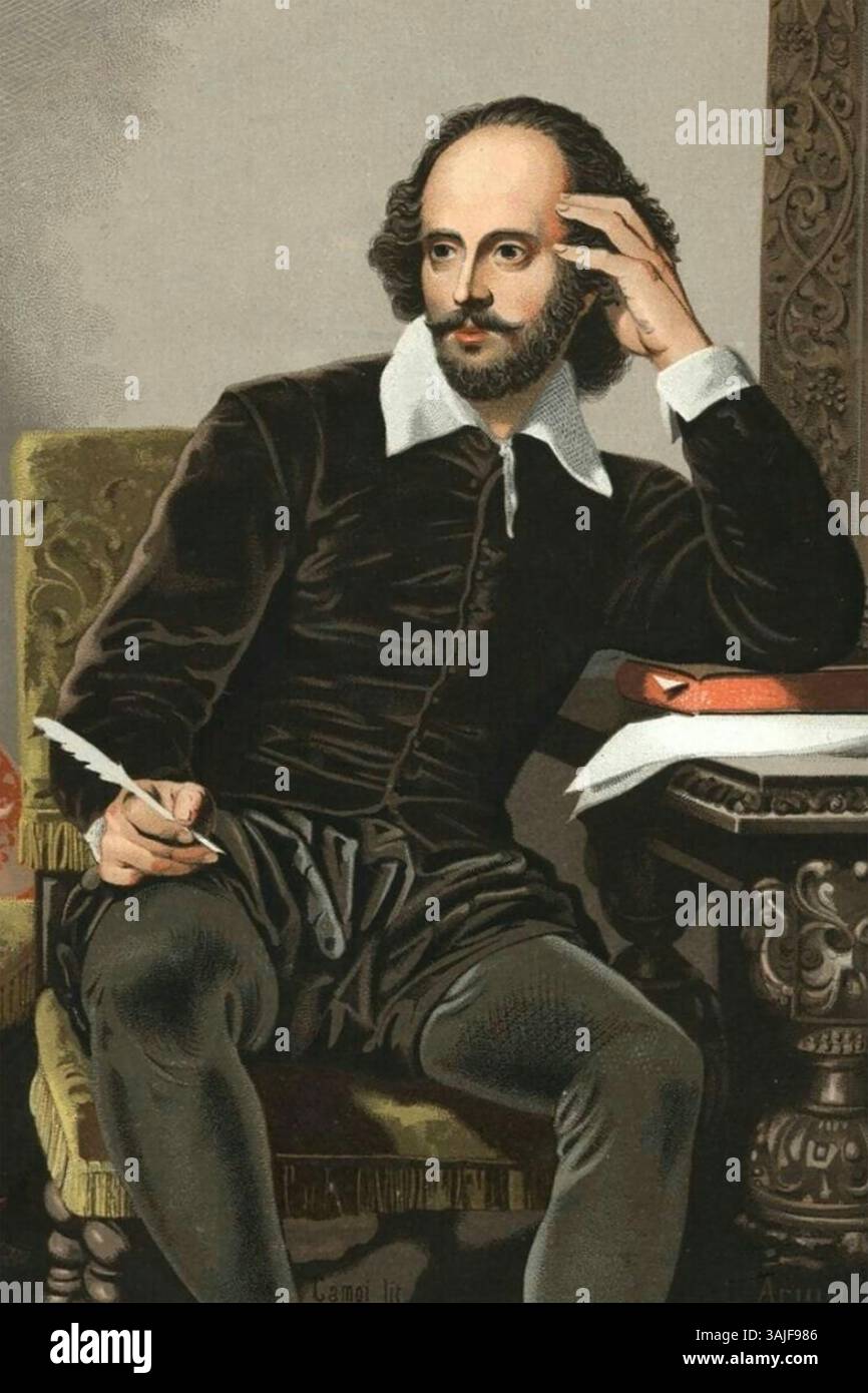 WILLIAM SHAKESPEARE 1564-1616) English playwright and poet. 19th ...