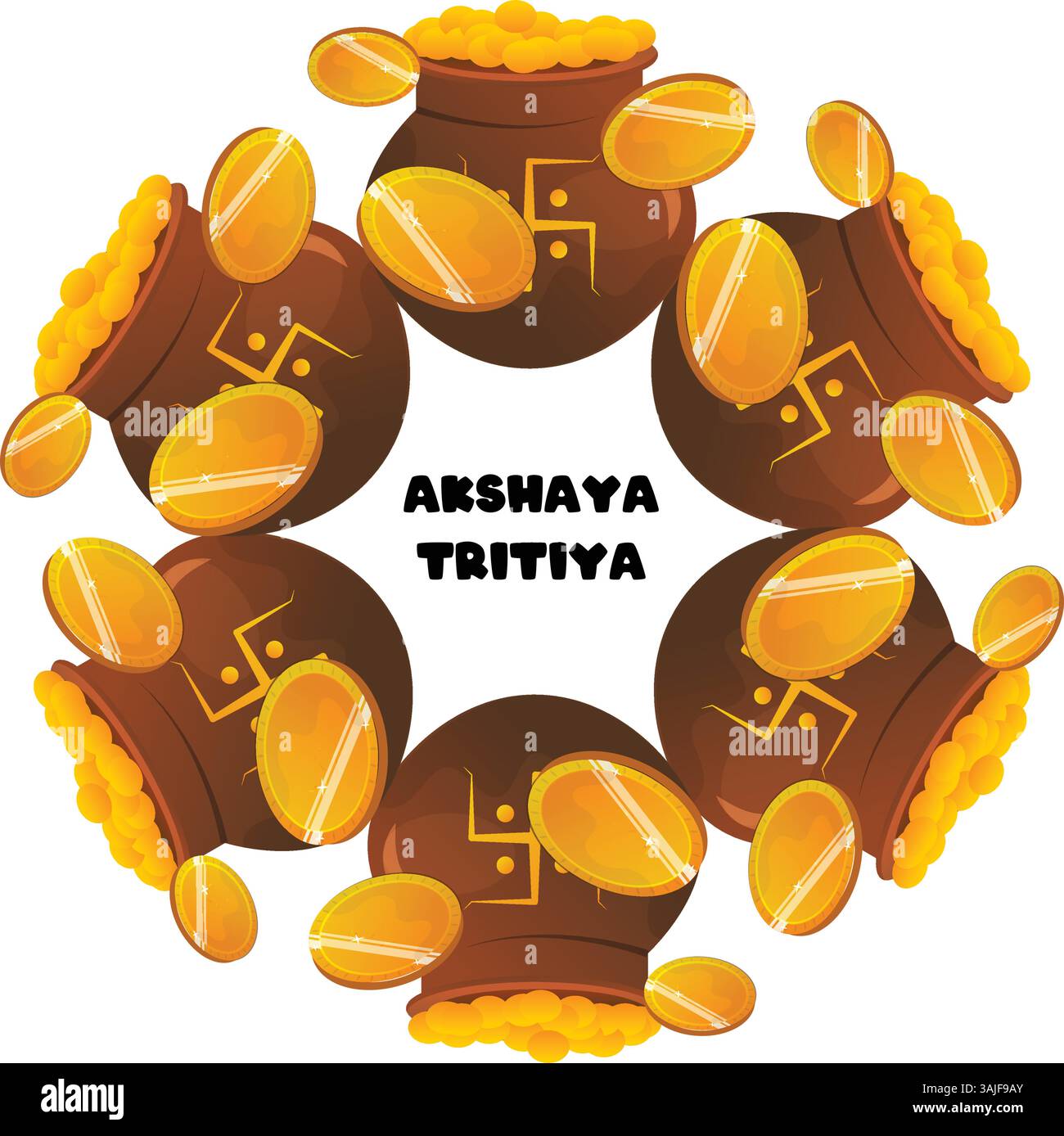 Akshaya tritiya indian holiday, vector cartoon illustration Stock ...