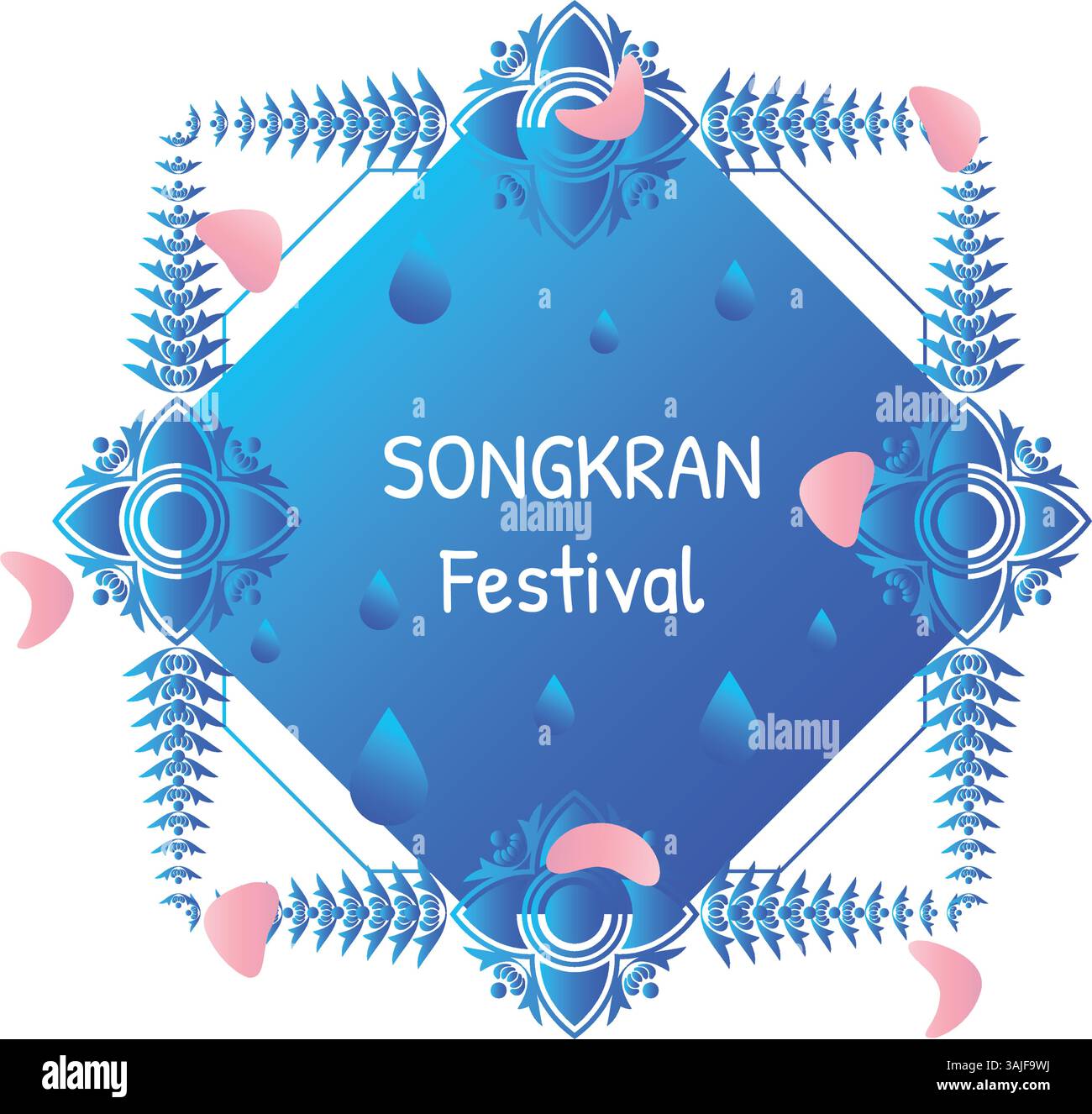 Songkran thailand water festival Stock Vector Images - Alamy