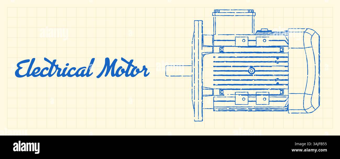 Electrical motor drawing. . It can be used to illustrate the ideas ...