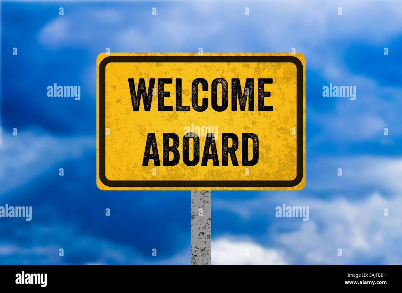 Welcome aboard sign metal hi-res stock photography and images - Alamy