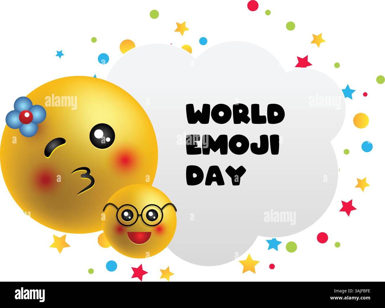 World emoji day vector Cut Out Stock Images & Pictures - Alamy