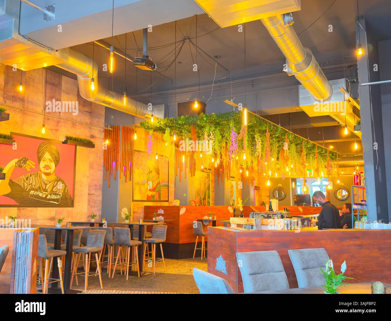 Interior of the Indian restaurant Andaaz in Coburg, Germany, 2025-04-11 ...