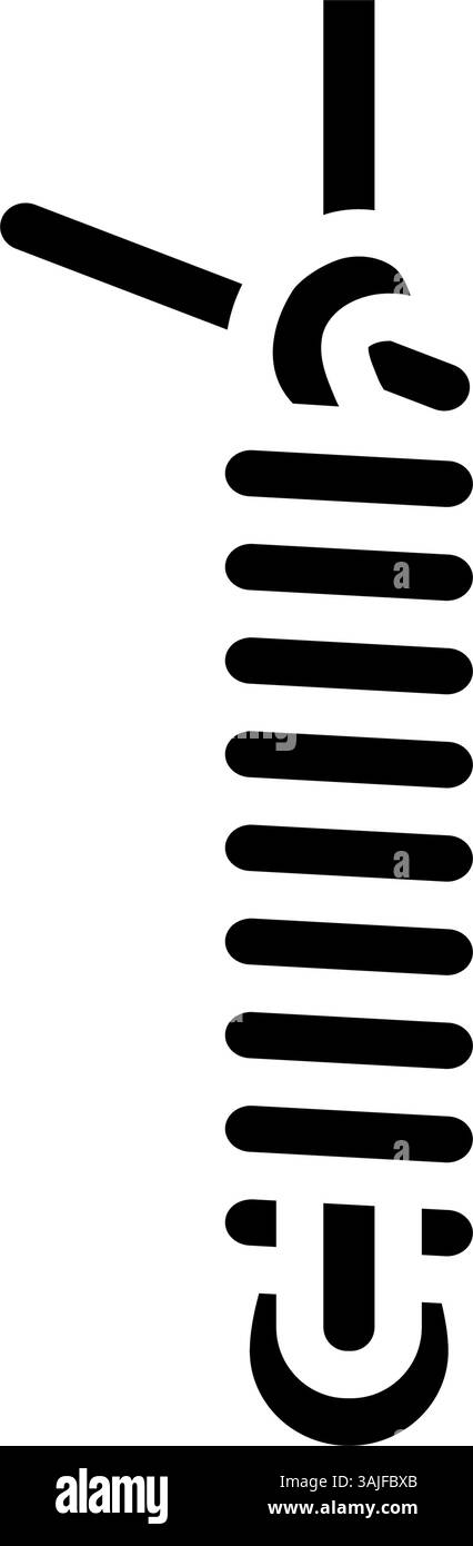 heaving line knot nautical glyph icon vector illustration Stock Vector ...